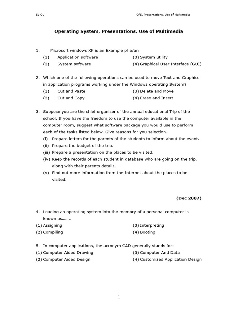 Operating System | PDF