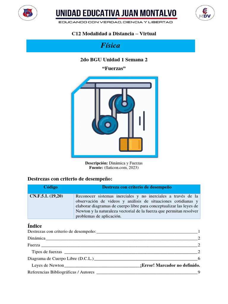 Guía Física 2do BGU U1 S2 | PDF