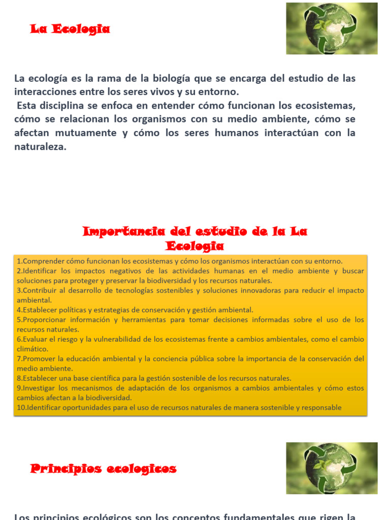 Principios Ecologicos | PDF