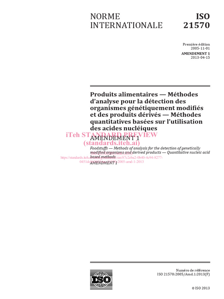 ISO 21570 2005 Amd 1 2013 | PDF