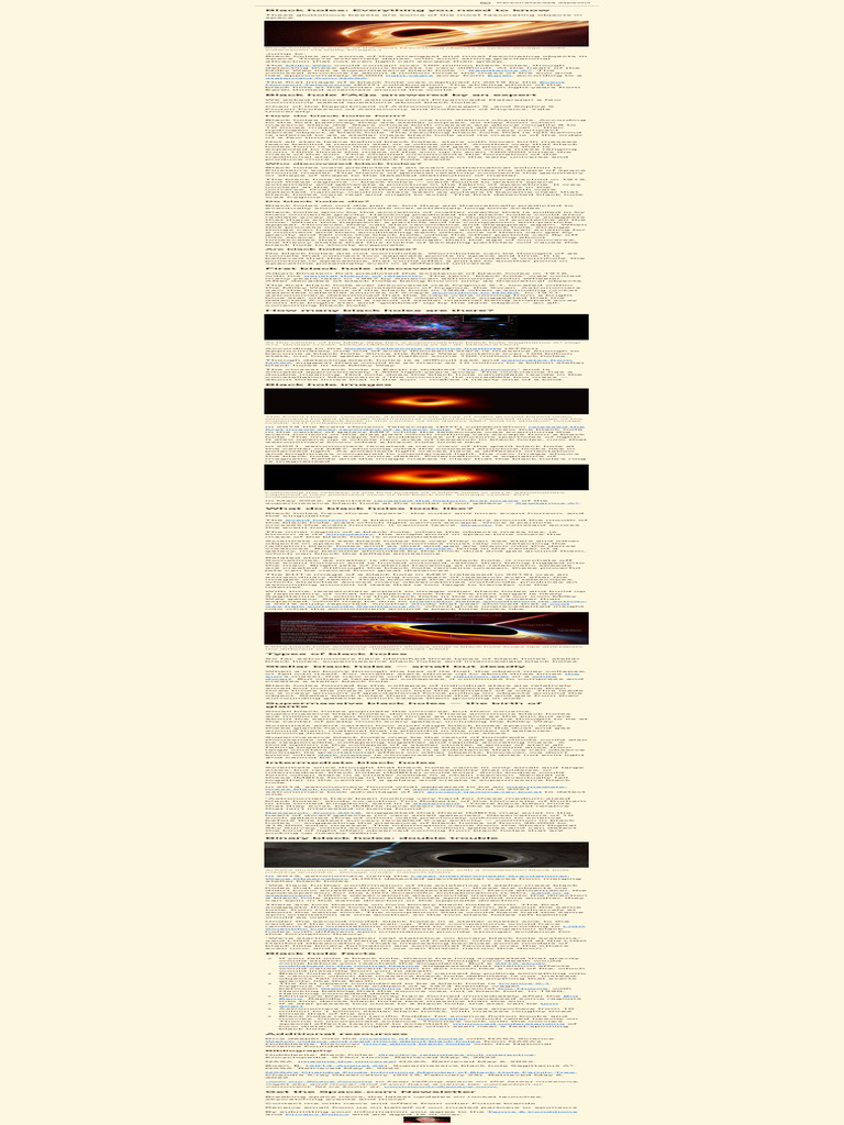 Black Holes - Everything You Need To Know - Modul Cititor | PDF | Black ...