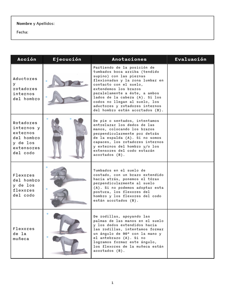 Pruebas Funcionales del Hombro y Codo | PDF | Pie | Hombro