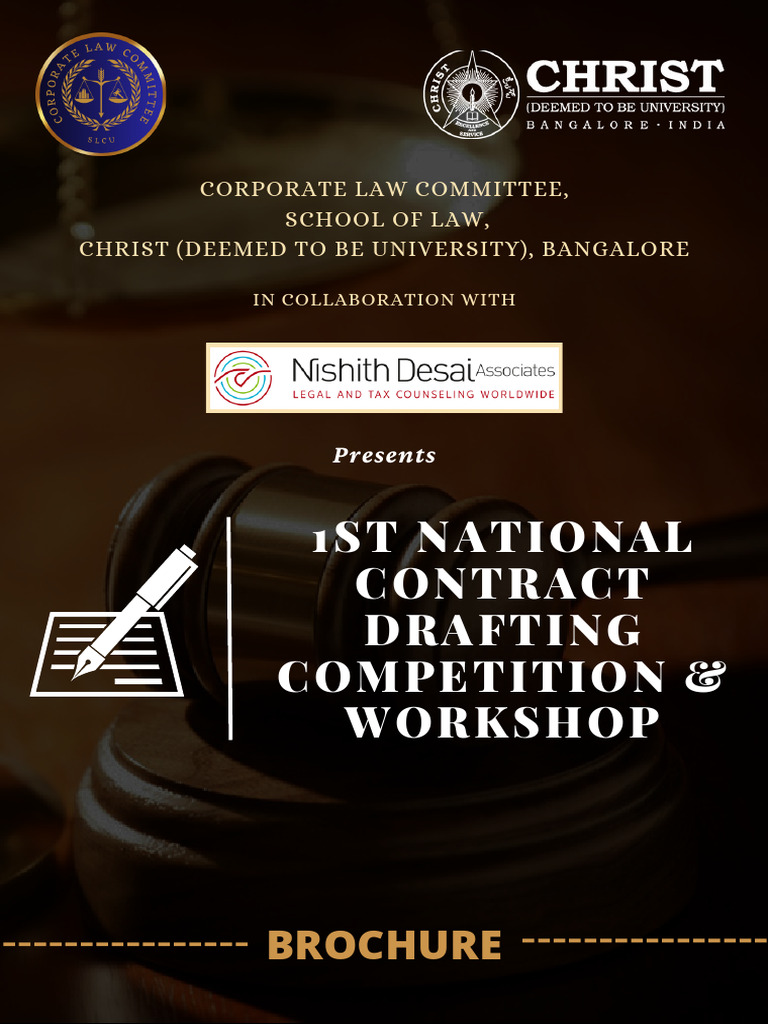 Brochure - 1st NATIONAL CONTRACT DRAFTING COMPETITION WORKSHOP | PDF