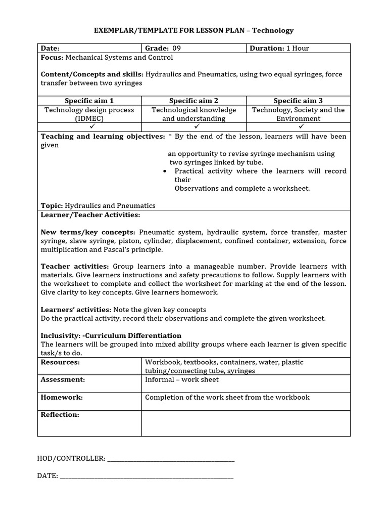 Exemplar Lesson Plan Tech | PDF | Learning | Lesson Plan