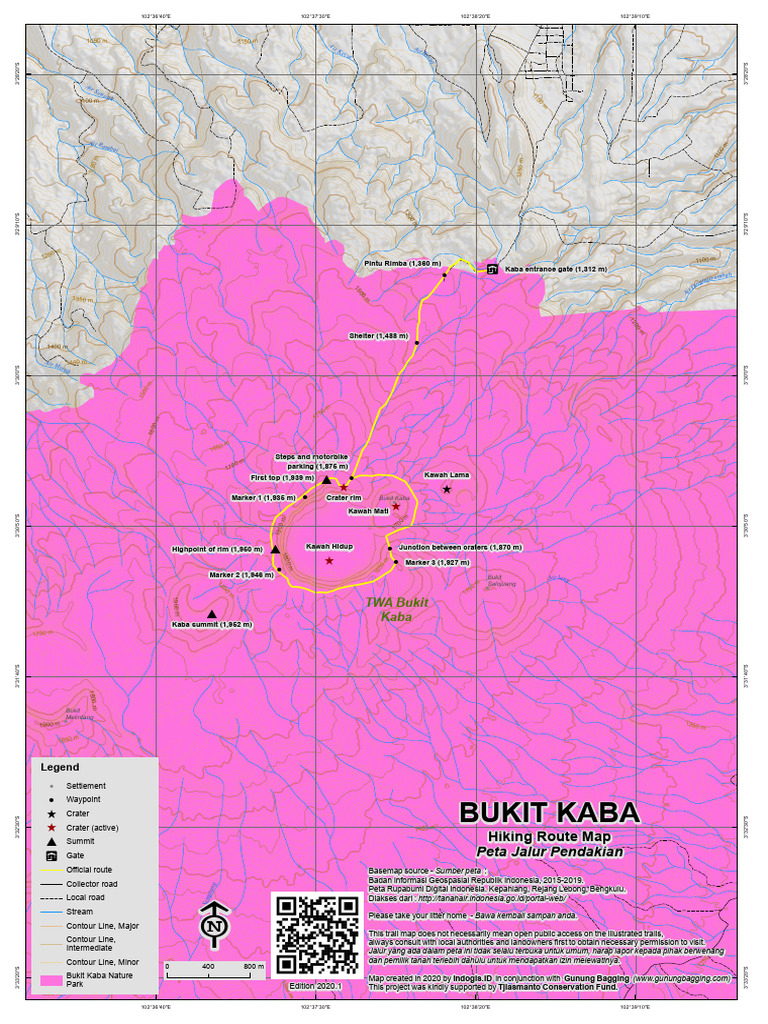 Peta Jalur Pendakian Bukit Kaba | PDF