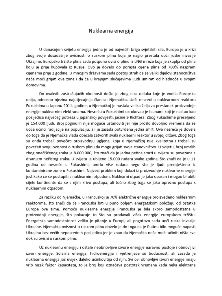 Nuklearna Energija | PDF