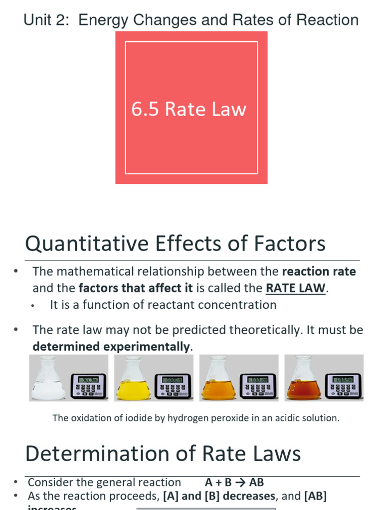 Rate Law | PDF | Reaction Rate | Chemical Reactions