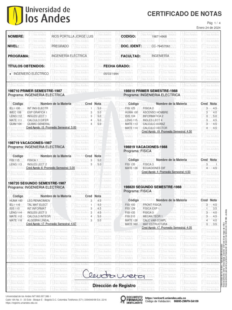 Certificado de Notas | PDF