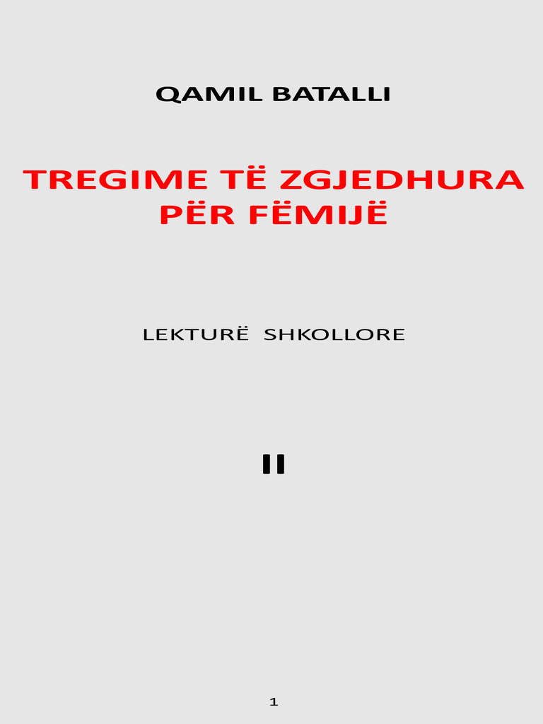 QAMIL BATALLI - Tregime Të Zgjedhura Për Fëmijë | PDF