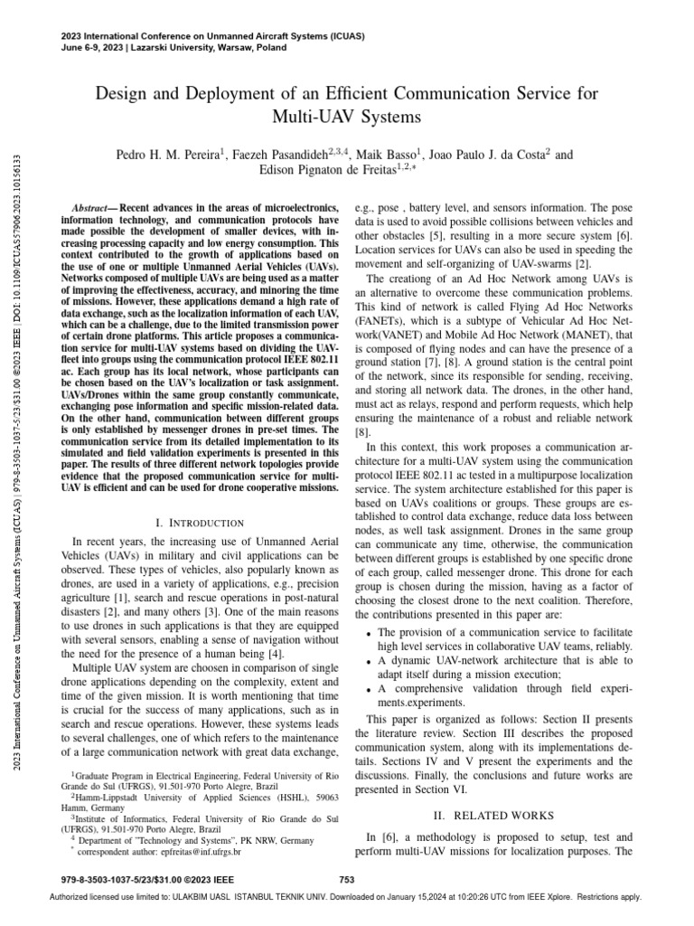 Design and Deployment of An Efficient Communication Service For Multi ...