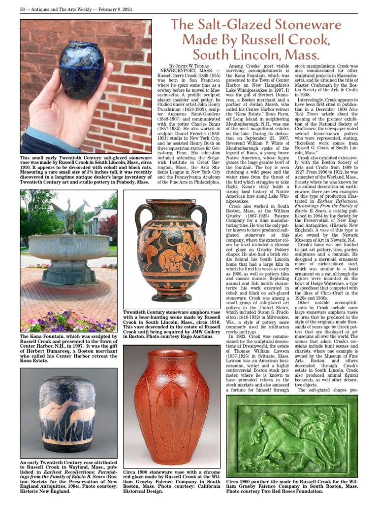 0209_D_050_ANA Russell Crook Jan. 31, 2024 | PDF | Pottery | Decorative ...