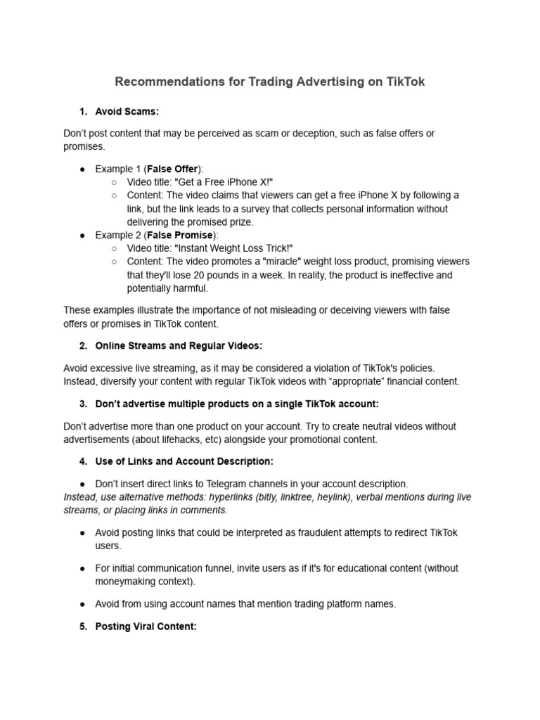 Guidelines For TikTok Content Moderation Compliance | PDF