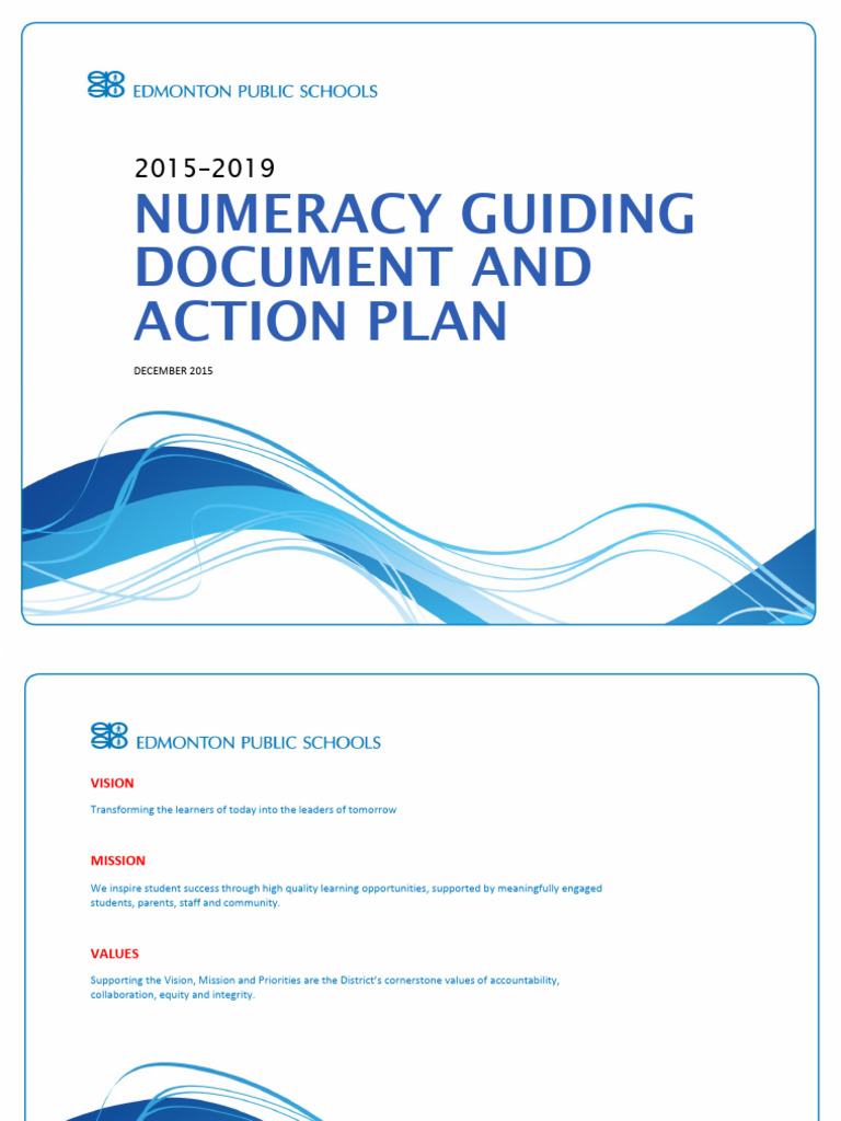 Numeracy Guiding Document and Action Plan | PDF | Curriculum | Teachers