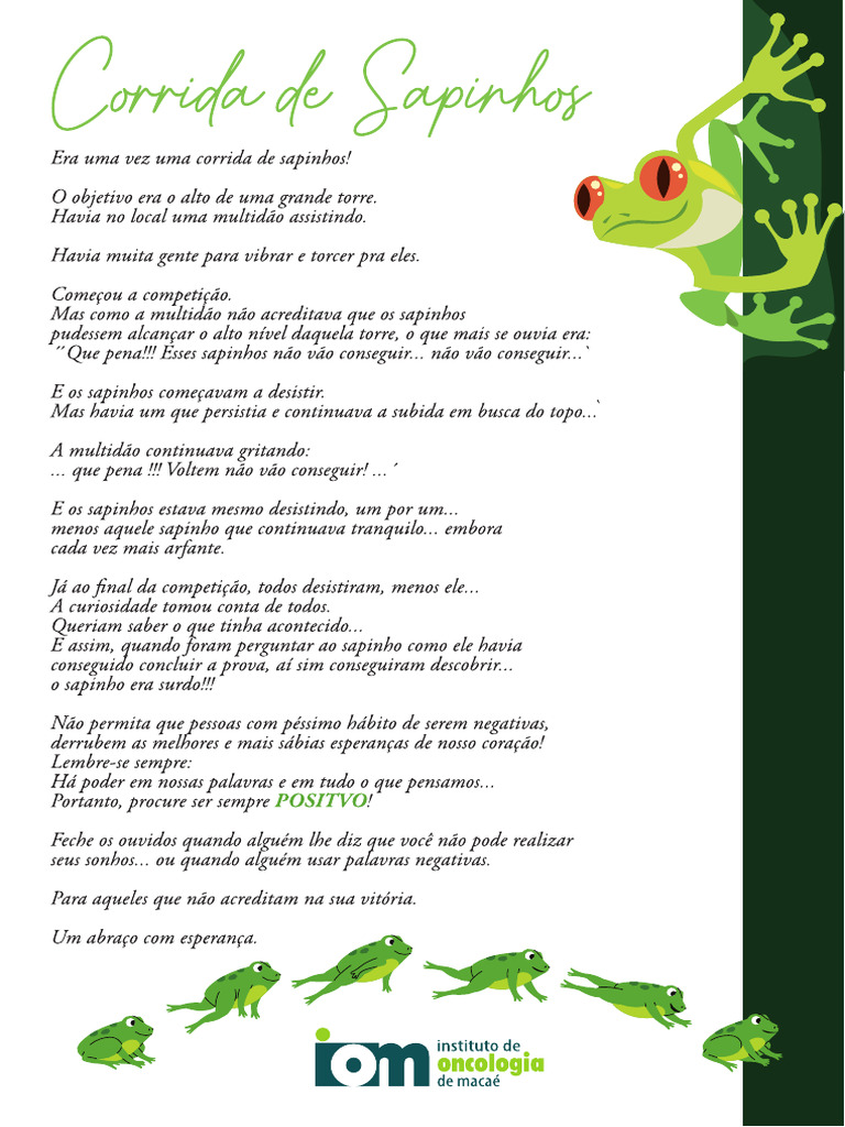 A Corrida Dos Sapinhos-1 | PDF