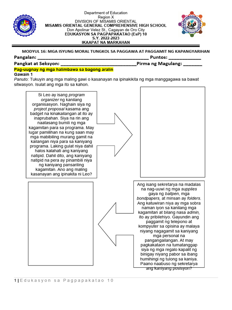 Esp 10-Module-16-Activity | PDF