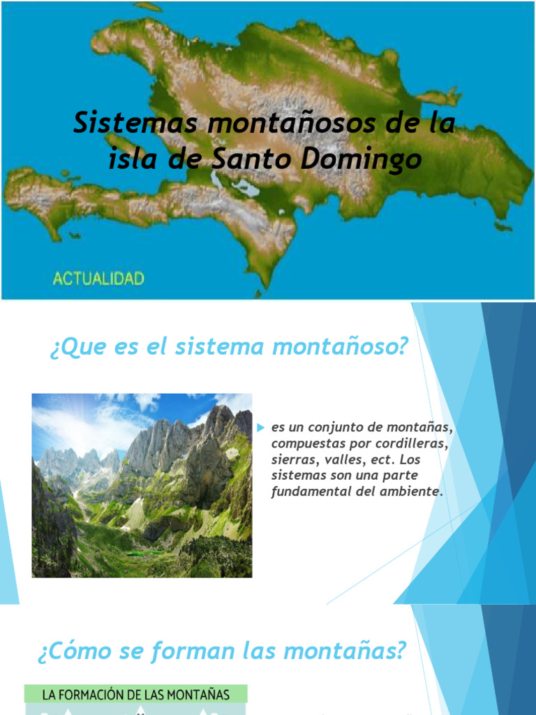 Sistemas Montañosos de La Isla de Santo Domingo | PDF | Montañas ...