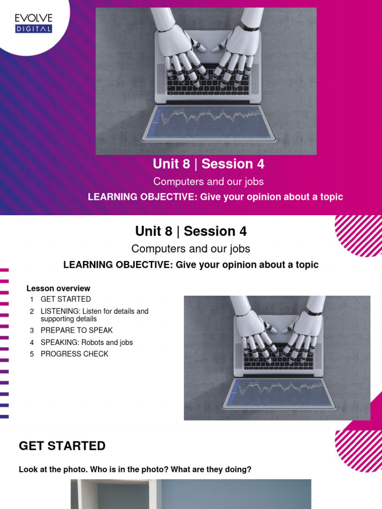 Unit 8 - Session 4: Computers and Our Jobs | PDF