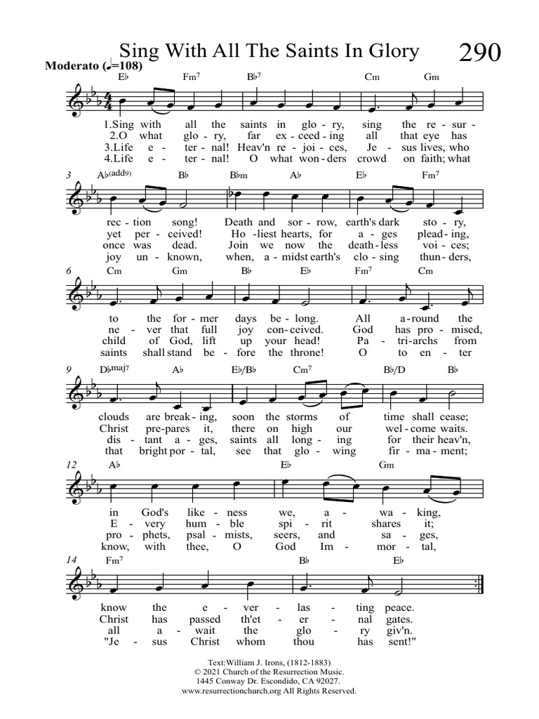 290 Sing With All The Saints - Full Score | PDF