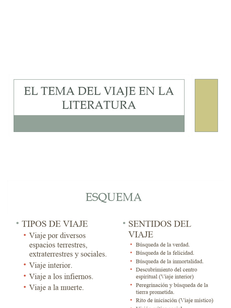 EL VIAJE EN LA LITERATURA | PDF | Vida | Verdad