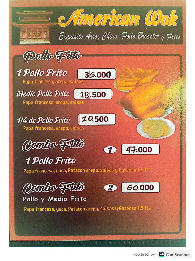 Carta American Wok | PDF