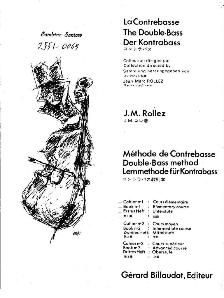 Jean Marc Rollez - Lernmethode Fûr Kontrabass, Erstes Heft - Unterstufe ...