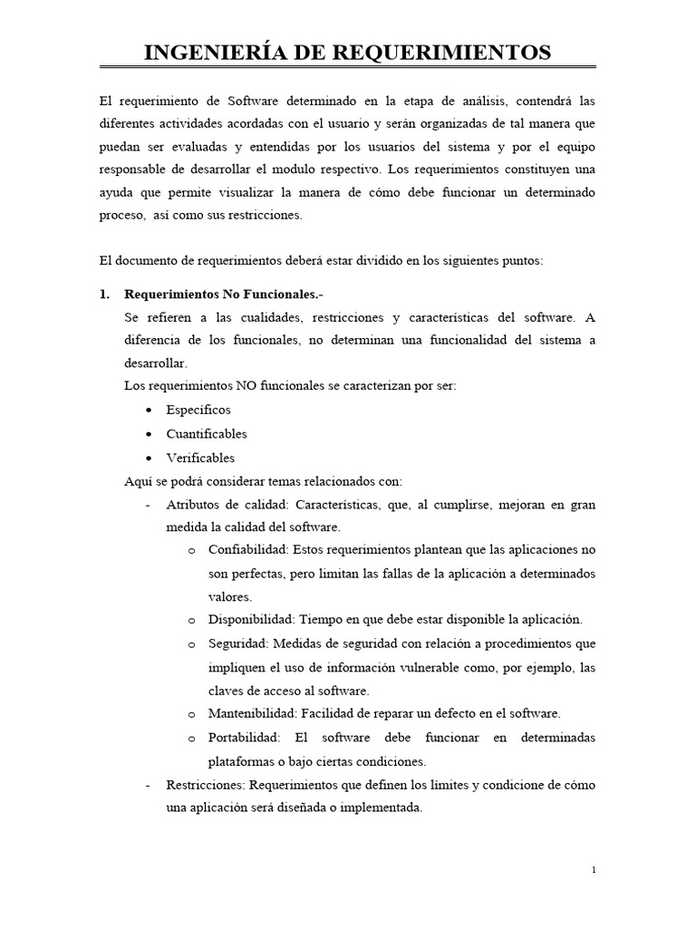 Documento de Especificacion de Requerimientos | PDF | Software | Software de la aplicacion