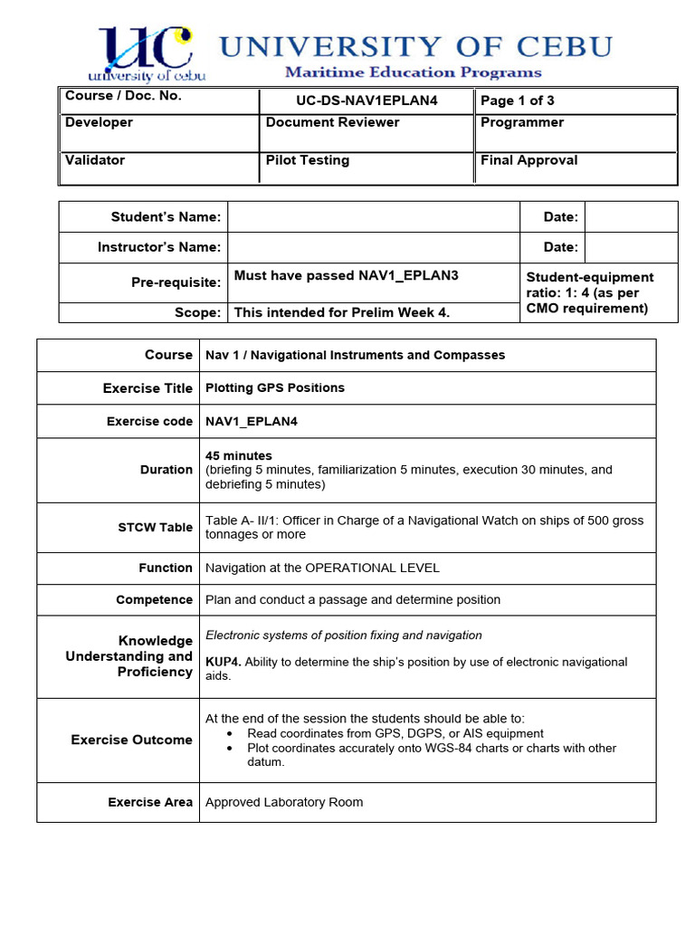 Nav1 Eplan4 | PDF | Navigation | Global Positioning System