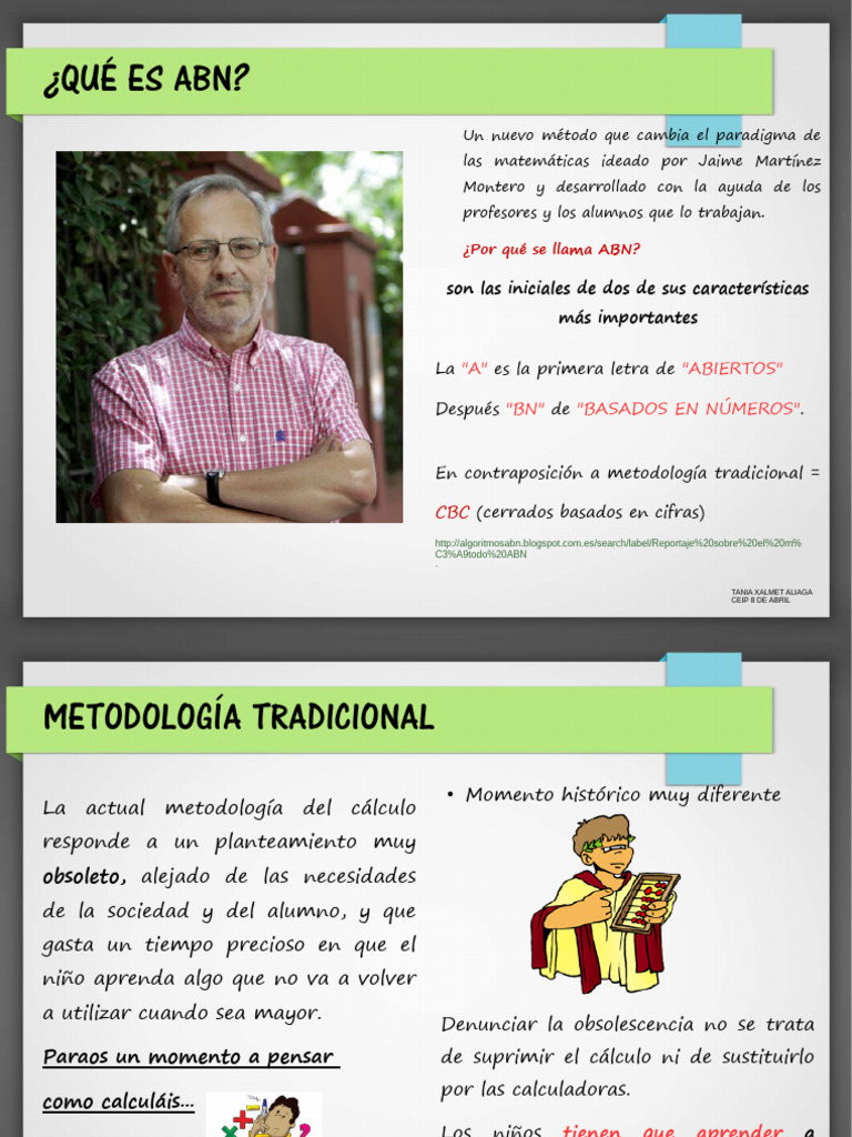 Presentacion Abn Version 2 02 | PDF | Educación primaria | Matemáticas