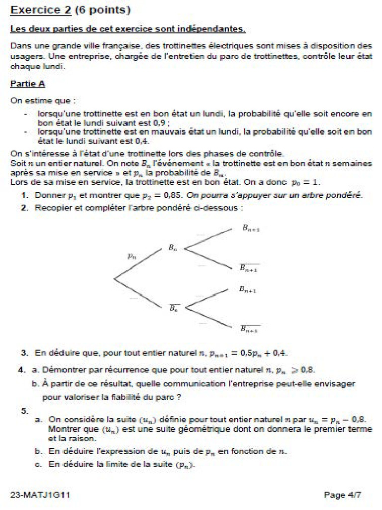 Bac Spe Maths 2023 Exo 2 Part 1 | PDF