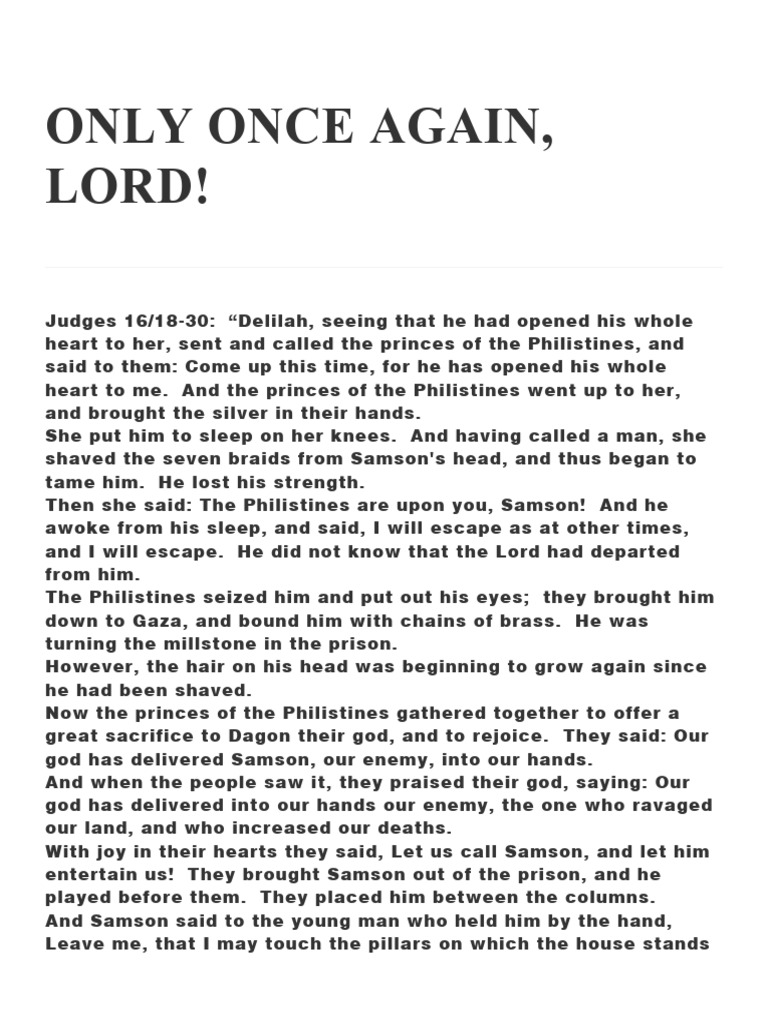Only Once Again | PDF