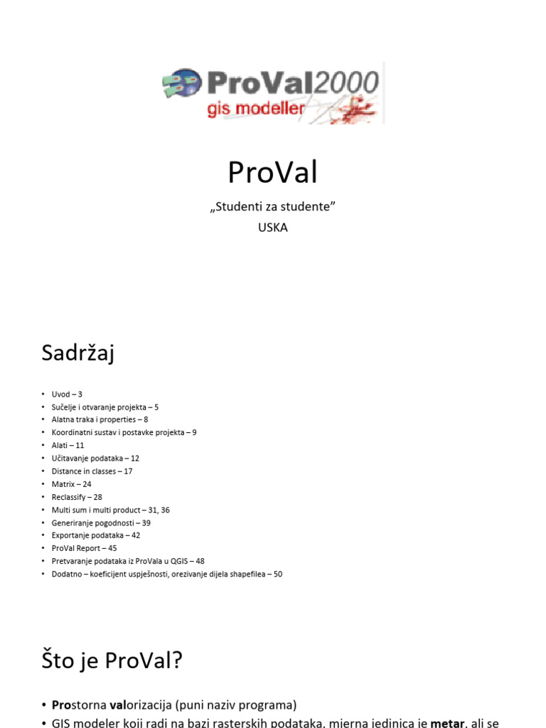 ProVal Skripta 2021 | PDF