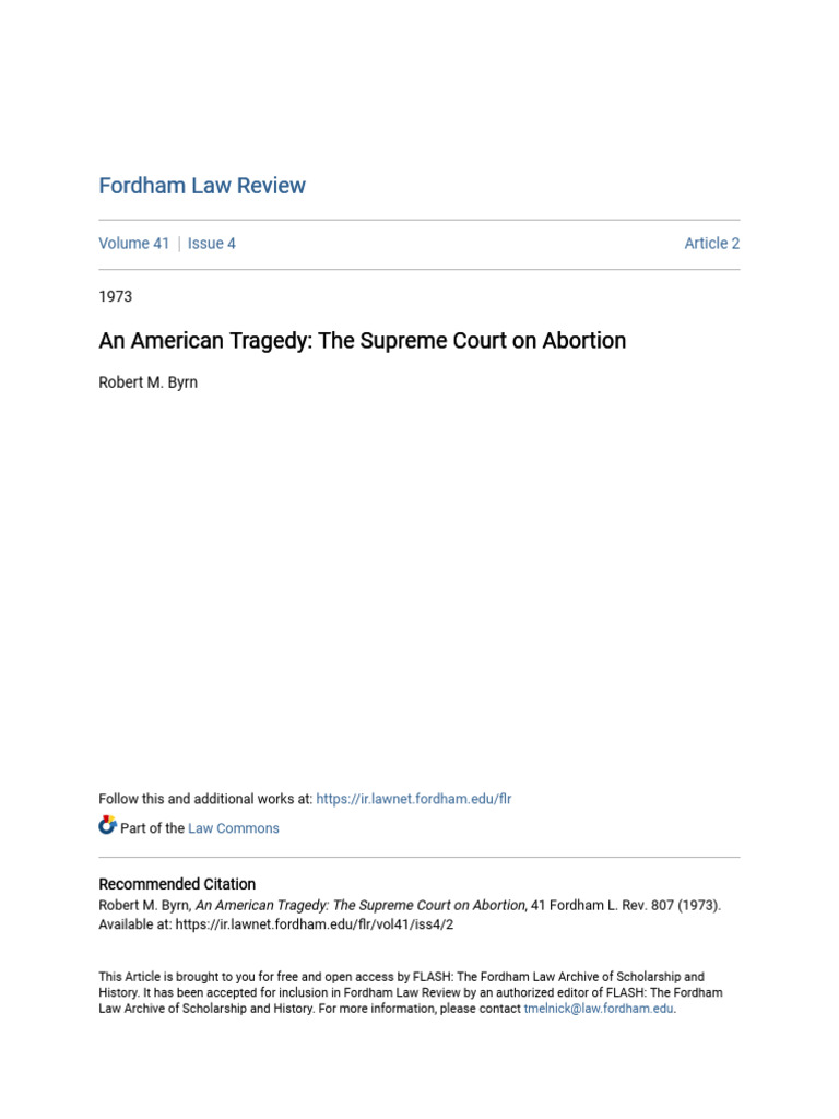 Supreme Court Abortion Ruling Analysis | PDF | Roe V. Wade | Abortion