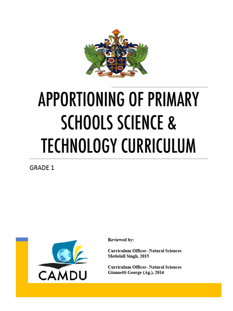 Primary Science Technology Curriculum Grade 1 REVISED | PDF