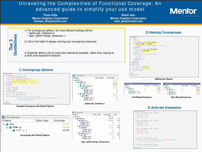 Dvcon 2018 - Unraveling The Complexities of Functional Coverage - Poster | PDF | Computer ...
