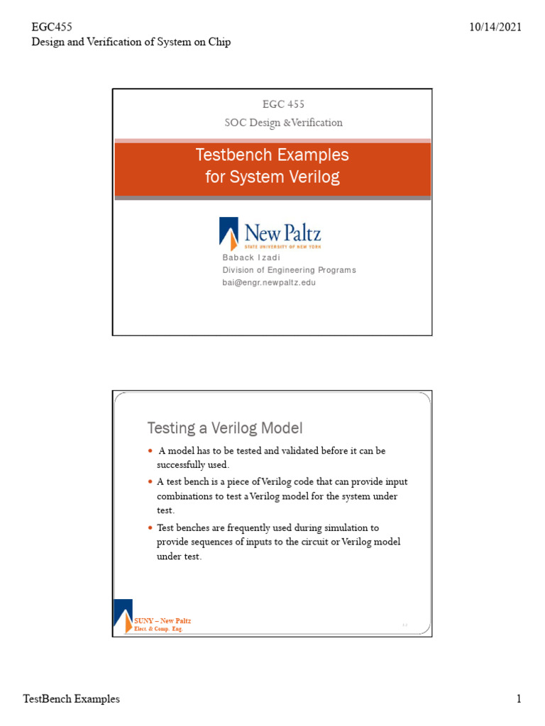 Testbench Examples For SV | PDF | System On A Chip | Systems Engineering