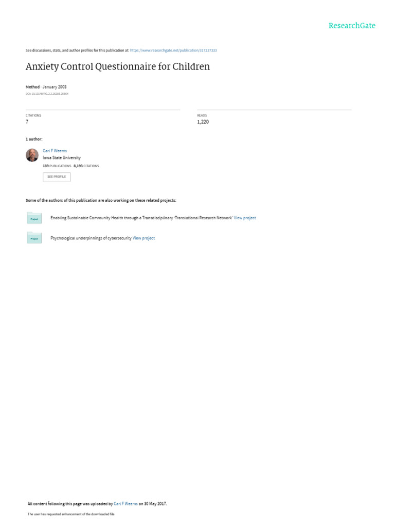 ACQ CMeasureandScoringInformationforWeb | PDF