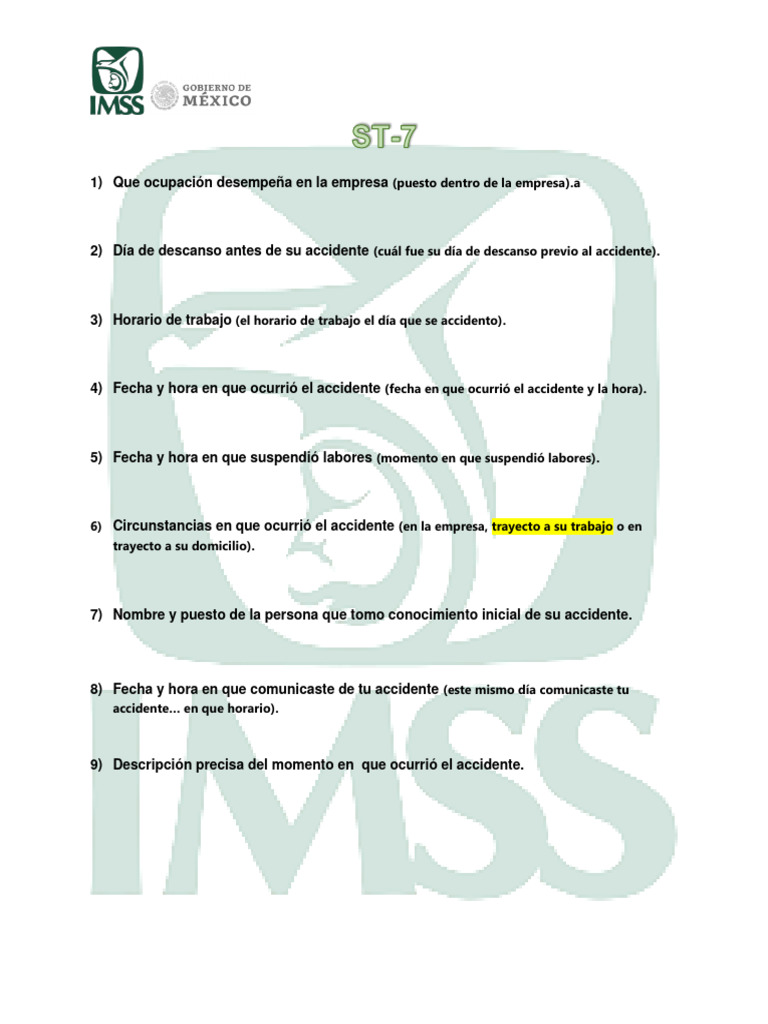 Cuestionario ST-7 | PDF | Derecho