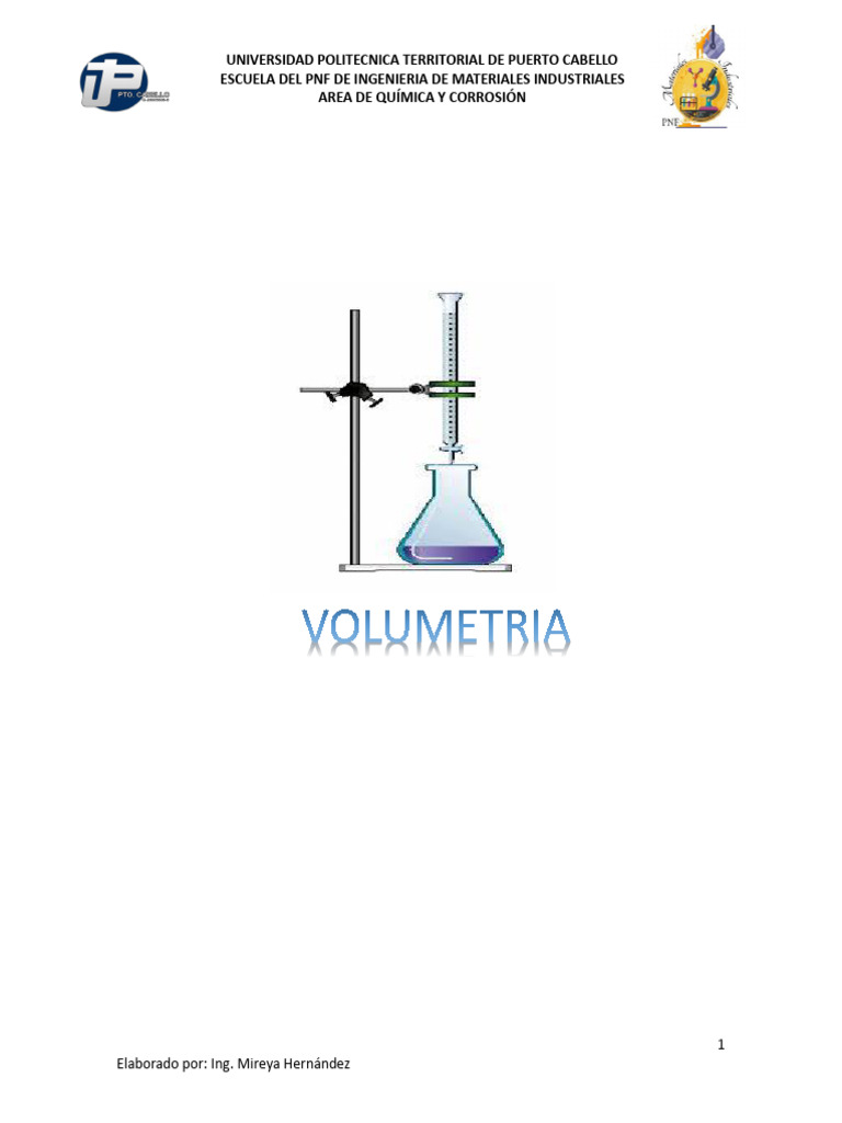 VOLUMETRIA TEORIA | PDF | Valoración | Química