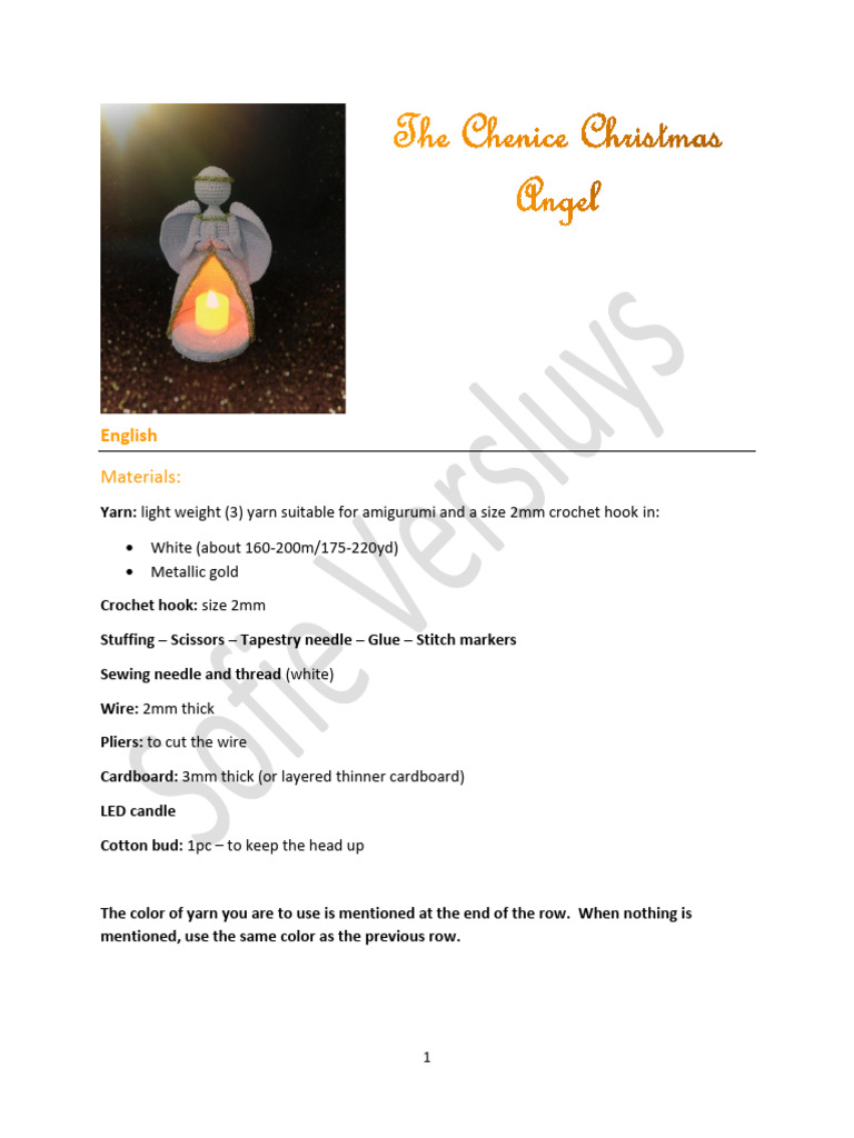 Chenice Christmas Angel English | PDF