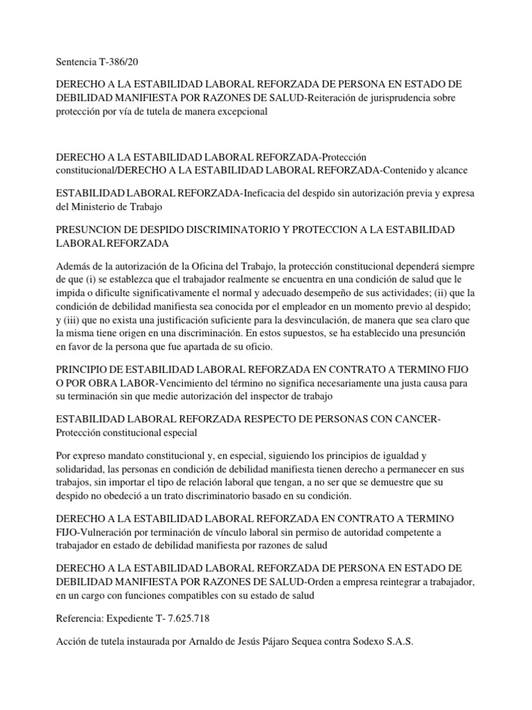 Caso 3. Reintegro | PDF