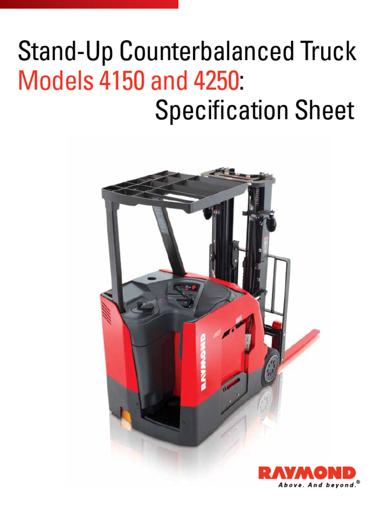 Raymond Stand-Up Trucks 4150 & 4250 Specs | PDF