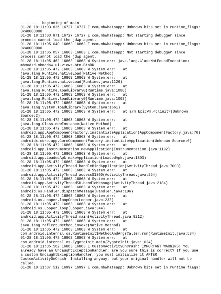 Logcat | PDF | Java (Programming Language) | Android (Operating System)