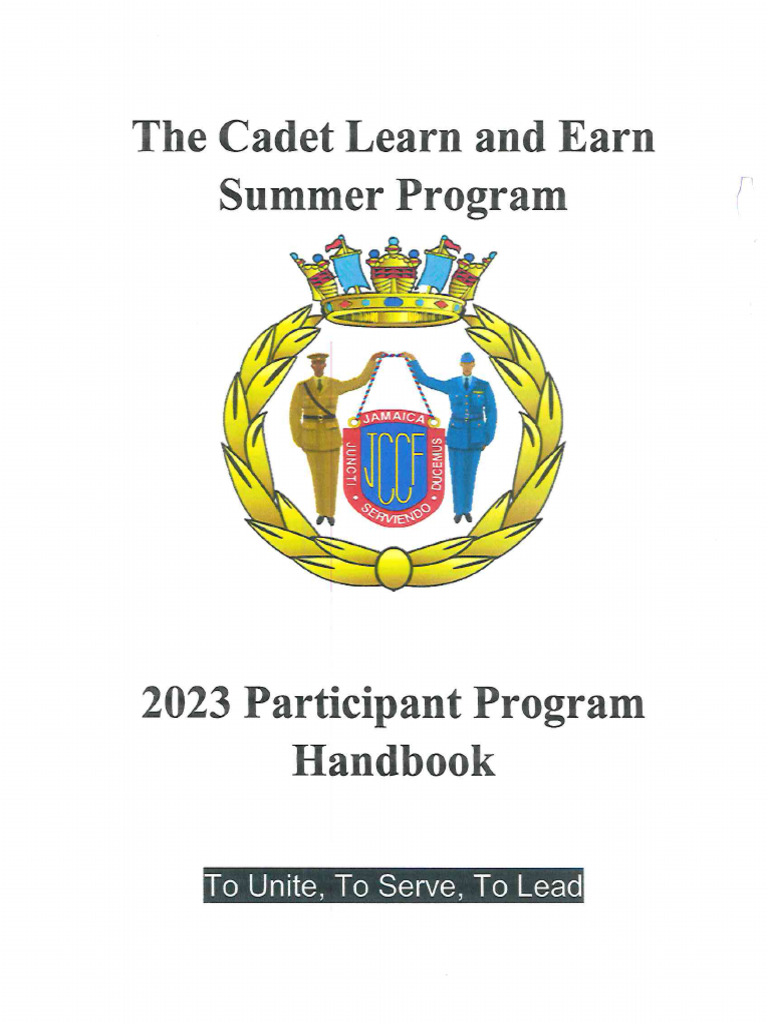 Cadet Learn and Earn Summer Program | PDF