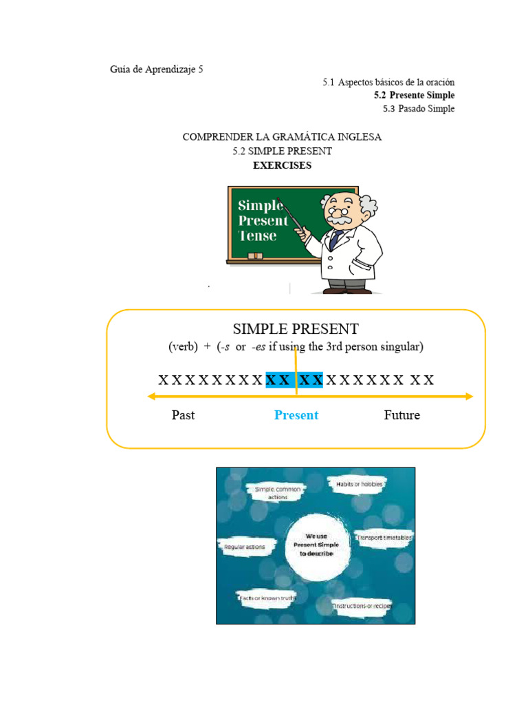 EJERCICIOS SIMPLE PRESENT | PDF