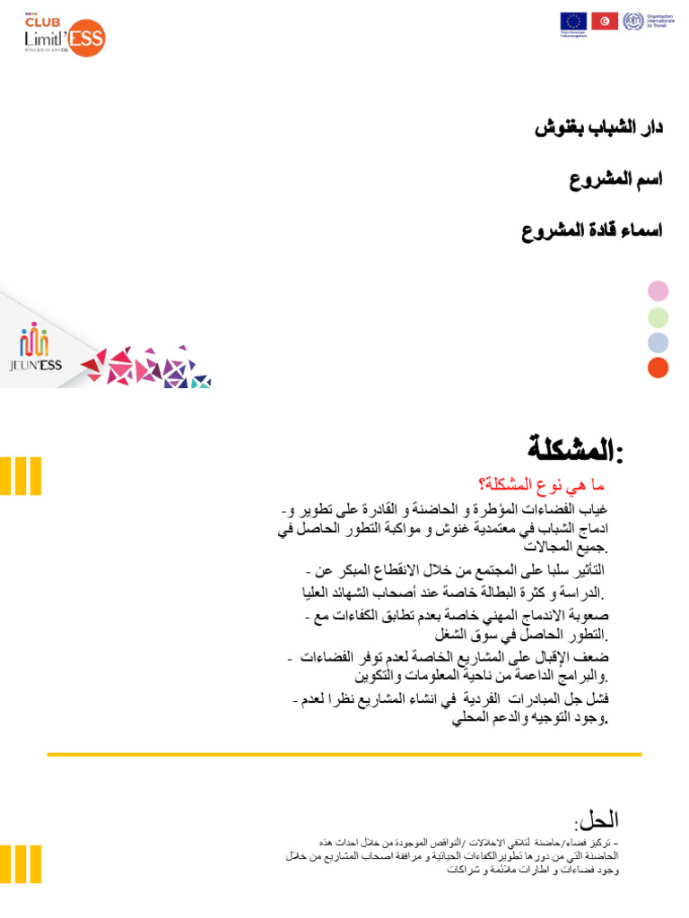Structure Du Pitch Arabe Version Participant MC Kebili | PDF