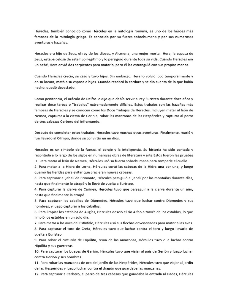 Heracles | PDF | Mitología griega | Argonautas