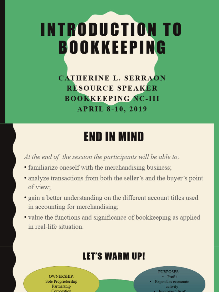 Introduction To Bookkeeping 1 | PDF | Expense | Equity (Finance)