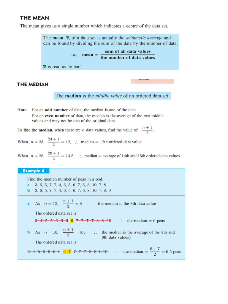 Statistics Revision Notes | PDF