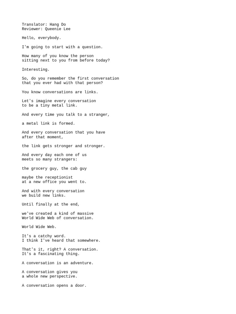 (English) 7 Ways To Make A Conversation With Anyone - Malavika Varadan ...