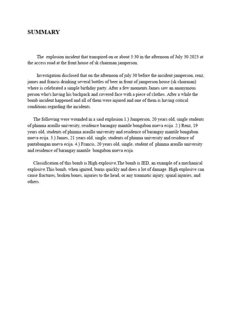 Summary and Question | PDF